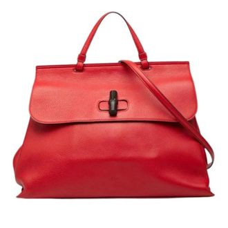 Gucci Pre-owned Large Bamboo Daily Satchel - - Pre-owned - Damen - Rot - ONE SIZE