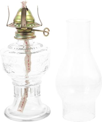 Valiclud Retro &Ouml;llampe aus Glas Vintage Petroleumlampe mit Abnehmbarem Lampenschirm f&uuml;r Camping Nachtlicht und Romantisches Abendessen