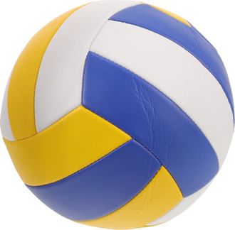 Hemobllo Soft Volleyball Gr&ouml;&szlig;e 5 Hallen Trainingsball aus Pu Weicher Indoor Volleyball mit Dickem Material Leuchtend Wei&szlig; Blau Gelb Kontrollierter Spielball f&uuml;