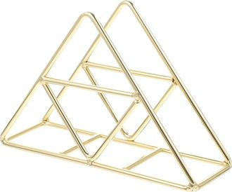 Cabilock Goldenes Dreieck Serviettenhalter Luxus Retro Serviettenhalter Papier Metall Eisen Serviettenständer Freistehende Flache Tissue Spender Veranstalter f