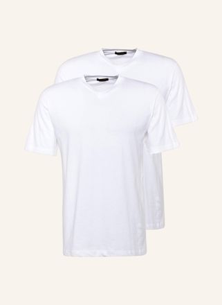 Schiesser 2er-Pack V-Shirts Essentials weiss
