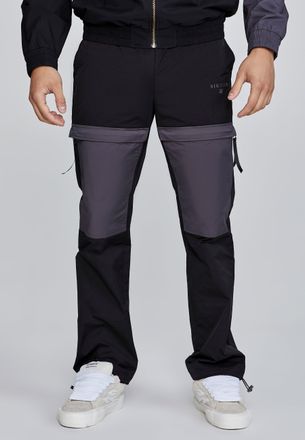 Siksilk Herren Schwarze Cut And Sew Jogginghosen XL