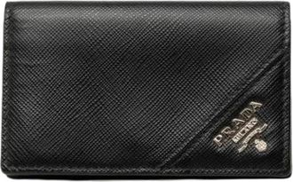 Prada Porte-cartes Saffiano Pre-owned - Femme - Pre-owned - Noir - Taille: ONE Size