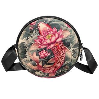 Generic Circle Sac &agrave; bandouli&egrave;re pour femme, petit sac &agrave; bandouli&egrave;re avec fermeture &eacute;clair, bretelles r&eacute;glables, style d&eacute;contract&eacute;, pour femmes et filles