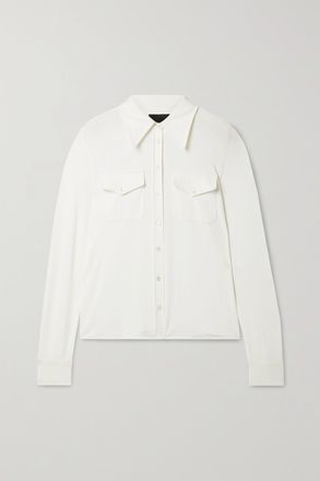 Nili Lotan Aveline Hemd Aus Jersey - Elfenbein