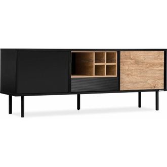 Konsimo LOFTY TV-Schr&auml;nk Loft-Stil, schwarz