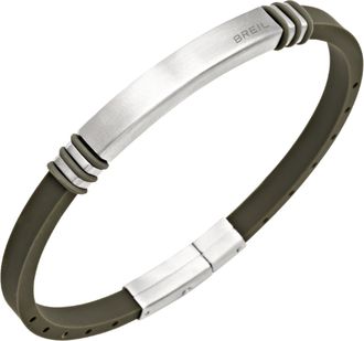 Breil Juwel Sammlung LIGHT CUFF, ARMB&Auml;NDER aus HERREN in STAHL UND SILIKON Farbe VERT messen 22 - TJ3821