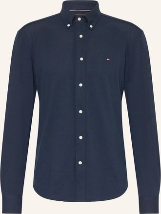 Tommy Hilfiger Piqu&eacute;-Hemd Regular Fit blau