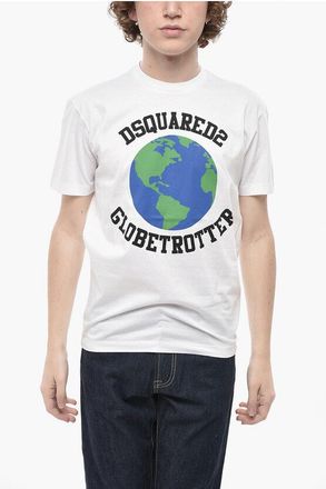Dsquared2 Cotton Crewneck T-Shirt GLOBETROTTER size Xs