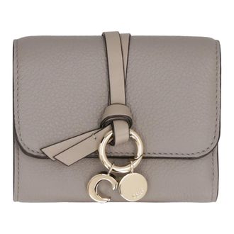 Chlo&eacute; Femme, Accessoires, Gris, Taille: ONE Size Portefeuille en Cuir &agrave; Trois Volets avec Alphabet