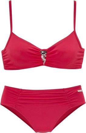 Lascana Damen Bügel-Bikini mit Pailletten