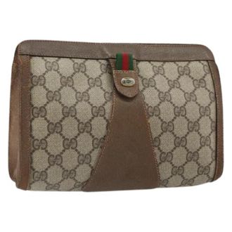 Gucci Pre-owned Canvas Clutch - - Pre-owned - Damen - Beige - ONE SIZE