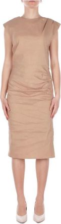 Pinko Pinko, Femme, Robes, Beige, Taille: 38 FR Robe Longuette