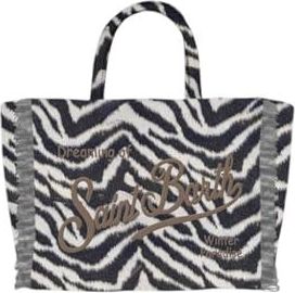Saint Barth Sac à main VANITY MINI FELT - Zebra 00269I, Noir, S