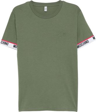 Moschino t-shirt à bande logo - Vert