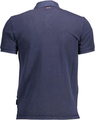 Napapijri Logo-Embroidered Cotton Polo Shirt - Blue