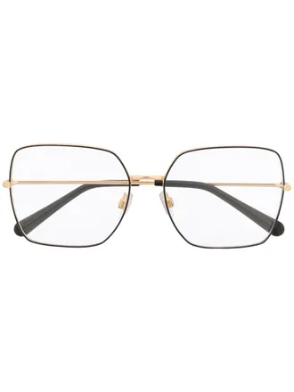 Dolce & Gabbana Eyewear lunettes de vue &agrave; monture carr&eacute;e - Or