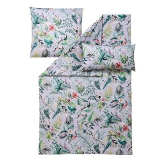 ESTELLA Mako Satin Bettw&auml;sche Benice (Platin 915, 1 x 40x80 + 1 x 80x80 + 1 x 135x200 cm)