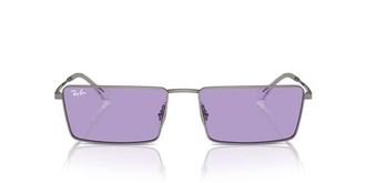 Ray-Ban Rb3741 Emy Lunettes de soleil rectangulaires, Plomize/Violet, 59 mm