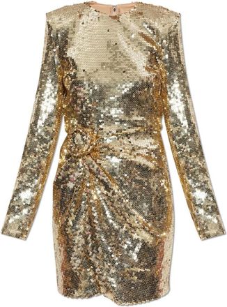 Rotate Rotate Birger Christensen - Robe &agrave; paillettes - Femme - Robes - Jaune - Taille: 38 FR