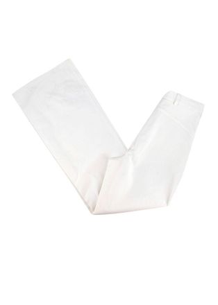 Chanel Quilted Pocket Detail White Cotton Jeans Size M