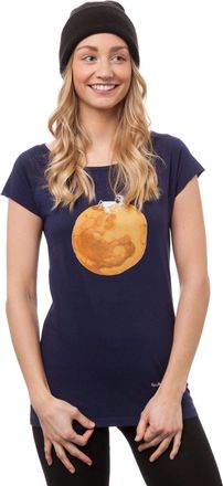 FellHerz Damen T-Shirt Moon Girl dunkelblau - Bio & Fair & Vegan aus 100% Bio-Baumwolle und unter fairen Bedingungen hergestellt, nachhaltig und ökologisch (L)