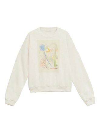 Rodebjer sweat en coton &agrave; imprim&eacute; abstrait - Blanc