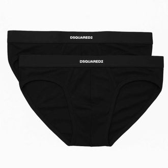 Dsquared2 Homme, Sous-v&ecirc;tements, Noir, Taille: 2XL Elastic Logo Waistband Slip Pack