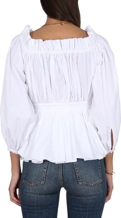 Alexander McQueen Cotton Poplin Blouse - White