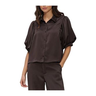 Notre-V Damen, Blusen & Hemden, Braun, 2XLGr&ouml;&szlig;e