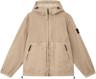 Stone Island Homme, Sport, Beige, Taille: L Veste Technique &agrave; Capuche
