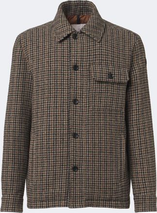 Moncler Veste en tweed de laine m&eacute;lang&eacute;e