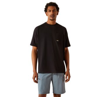 Ariat Mens Rebar Cotton Strong Hardhead T-Shirt in Black, Size X-Large, by Ariat