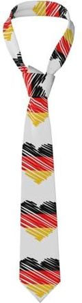 Generic Cravate Drapeau Allemand En Forme De Coeur Formelle Cravates Classique Cravate Homme Pour Mariage &Eacute;v&eacute;nements F&ecirc;te
