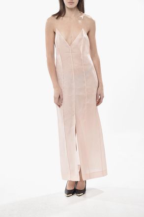 Khaite Silk Organza Slip Dress with Darts Khaite