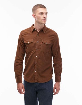 Levi's Barstow - Western-Cordhemd in Hellbraun mit normaler Passform-Brown