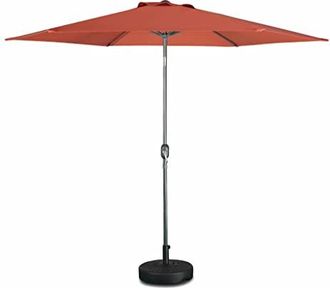 Alice's Garden Parasol droit rond &Oslash;300cm - Touquet Terracotta - m&acirc;t central en aluminium orientable et manivelle douverture