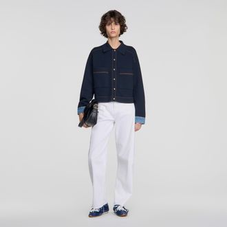 Sandro Cardigan in Jackenoptik