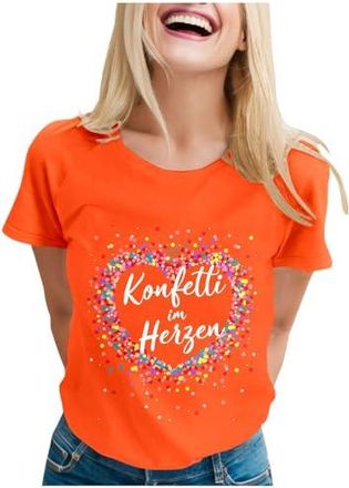 Generic Costume Aperol pour femme - T-shirt en coton Aperol Spritz - T-shirt &agrave; manches courtes - Col rond - T-shirt d&eacute;t&eacute; amusant - Pour cocktail, f&ecirc;te, &eacute;v&eacute;nem