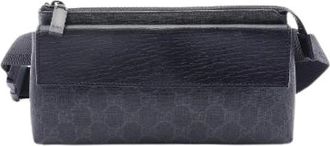 Gucci Sac banane en toile enduite GG Supreme Pre-owned - Homme - Pre-owned - Noir - Taille: ONE Size
