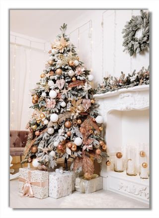 Wallario selbstklebendes Poster - Eleganz unterm Weihnachtsbaum, Aufkleber in Premiumqualit&auml;t, Klebefolie Gr&ouml;&szlig;e: 70 x 100 cm (Riesenposter)