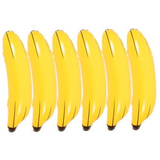Cabilock 6st&uuml;cke Aufblasbares Bananen-Spielzeug Aus PVC Realistische Bananenmodelle Schwimmende Plastikbananen-Requisite F&uuml;r Partydekoration Fotorequisiten Und