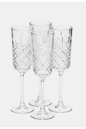 Van Well Gläserset Timeless, Klar, Glas, 4-teilig, 195 ml, 18.6x10x27.50 cm, Essen & Trinken, Gläser, Gläser-Sets
