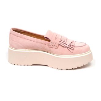 Hogan Wildleder Loafer mit Fransen im Urban-Stil - - Shoes - Damen - Rosa - 37 EU