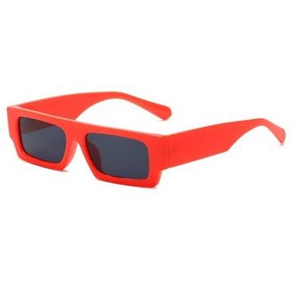 Generic Lunettes De Soleil Carr&eacute;es &Agrave; Petite Monture For Hommes Et Femmes, Id&eacute;ales For Les Vacances Ou D&eacute;placements, D&eacute;coratives(Red)
