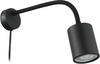 Eglo LED Wandlampe Portella, Wandleuchte innen schwenkbar, Wandstrahler f&uuml;r Schlafzimmer und B&uuml;ro, Leselampe aus Metall in Schwarz, warmwei&szlig;