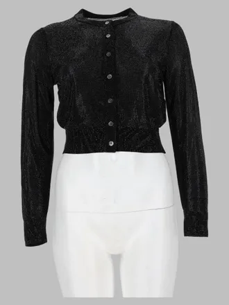 Alexander Wang Beaded Viscose Knit Cardigan - Black