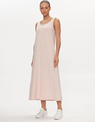 Calvin Klein Jeans Sommerkleid Monologo J20J223702 Rosa Loose Fit