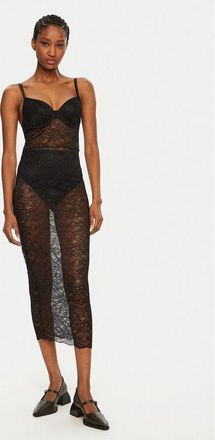 Guess Nachthemd O5RK00 KBGT0 Schwarz Regular Fit