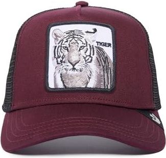 Goorin Brothers The Farm The White Tiger Casquette de camionneur, languette de réglage à pression, en maille, unisexe, taille unique, vin, taille unique